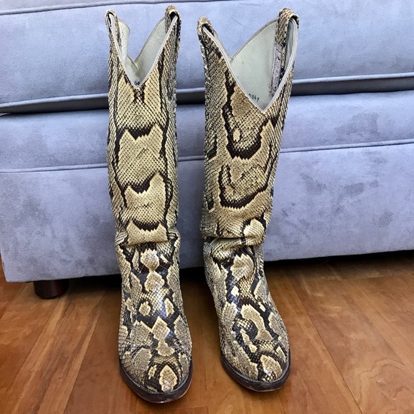 Shoes | Vintage Genuine Snakeskin Boots | Poshmark