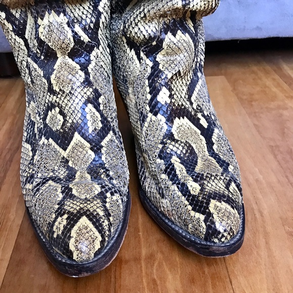Shoes | Vintage Genuine Snakeskin Boots | Poshmark