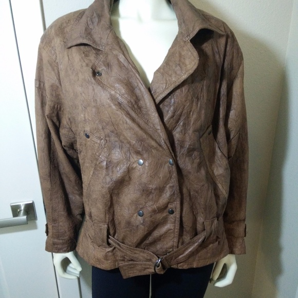 Winlit | Jackets & Coats | Winlit Womens Retro Vintage Leather Belted ...