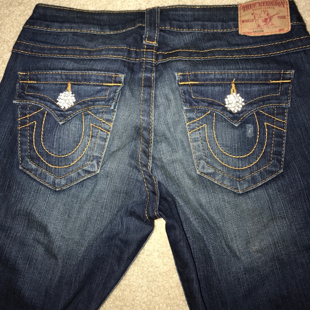 True Religion Low Rise Raegan Jeans - Gem