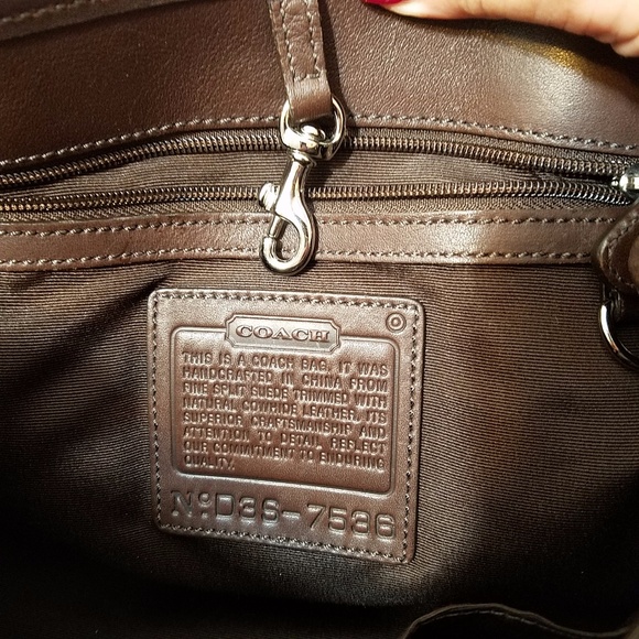 Coach | Bags | Coach Tan Suede And Leather Totesatchel Handbag | Poshmark