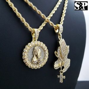 Accessories | 2 Kinds Of Prayers Hands Pendant 24 Rope Chain | Poshmark