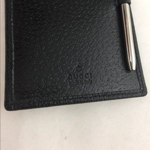 Gucci | Accessories | Gucci Black Notepad With Attached Pen | Poshmark