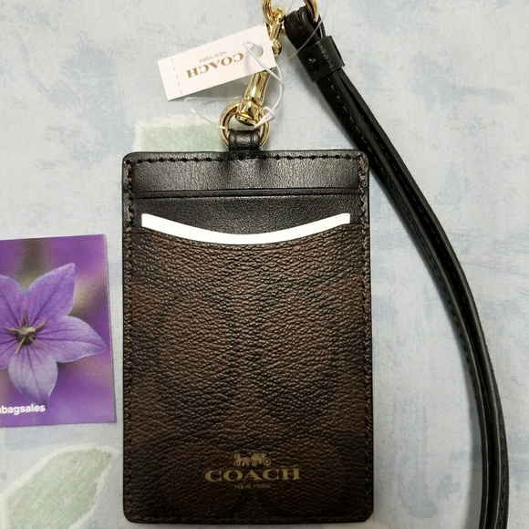 Coach | Accessories | Nwt Coach Id Badge Lanyard In Brownblack | Poshmark