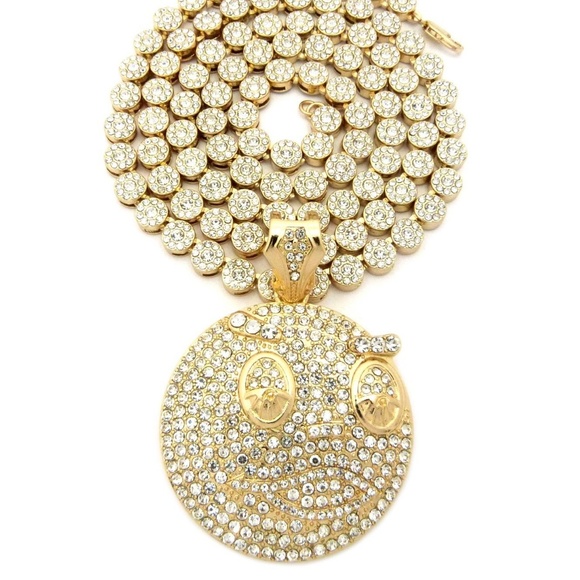 Accessories | Iced Out Glo Gang Pendant 8mm 33 Cluster Chain | Poshmark