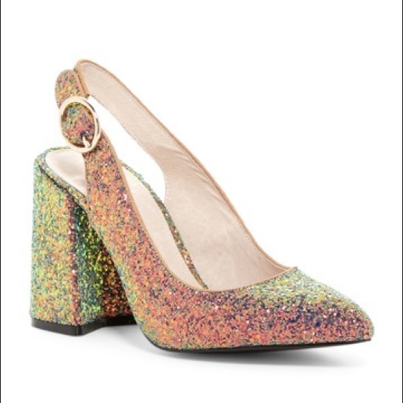 Shellys London | Shoes | Shellys London Sparkle Heel In Pinkgold | Poshmark