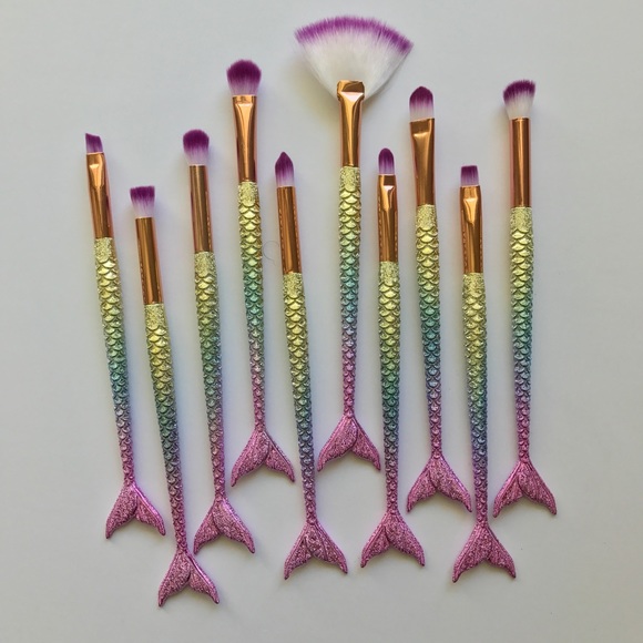 Makeup | 225 1 Piece Mermaid Brush Set | Poshmark