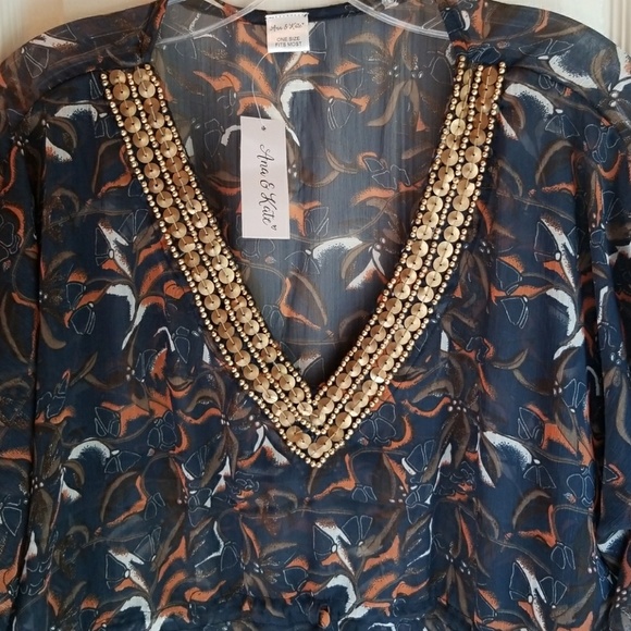ANA & KATE | Tops | Nwt Ana Kate Long Sheer Blouse | Poshmark