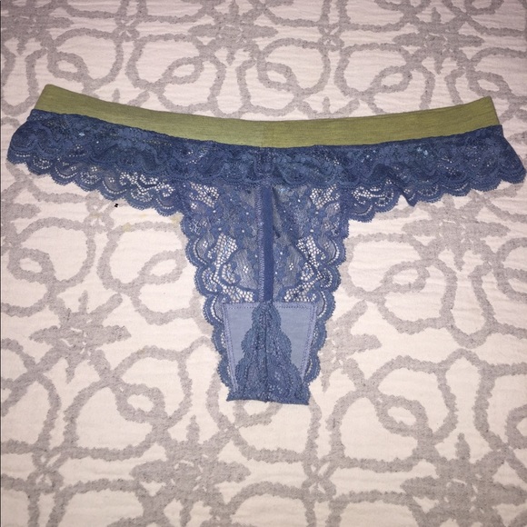 Intimates & Sleepwear | Lace Thong With Heather Fabric Waistband New ...