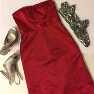 The Limited | Dresses | The Limited Red Satin Dress B5 | Poshmark