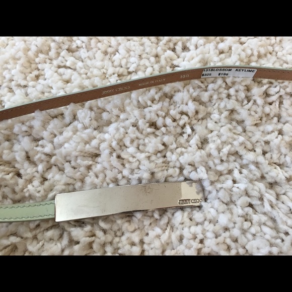 Jimmy Choo | Accessories | Jimmy Choo Blossom Key Lime Light Green Belt ...