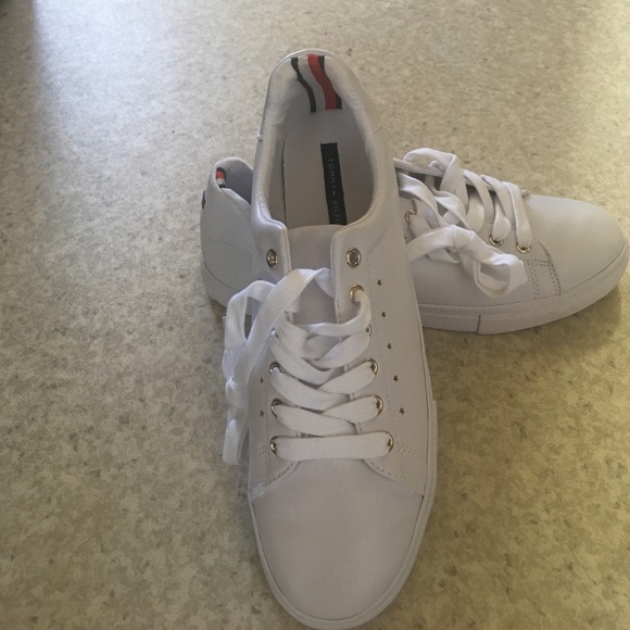 Tommy Hilfiger | Shoes | Brand New Tommy Hilfiger White Sneakers | Poshmark