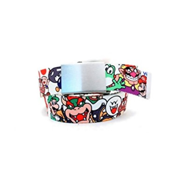 Bioworld | Accessories | Bioworld Super Mario Characters Canvas Belt ...