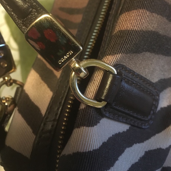 Coach | Bags | Coach Zebra Strip Mini Sarchel | Poshmark