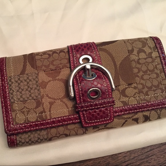Coach | Bags | Coach Signature Patchwork Shoulder Bag Wallet | Poshmark