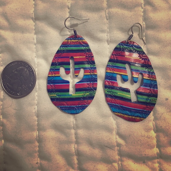 Jewelry | Serape Cactus Earrings | Poshmark