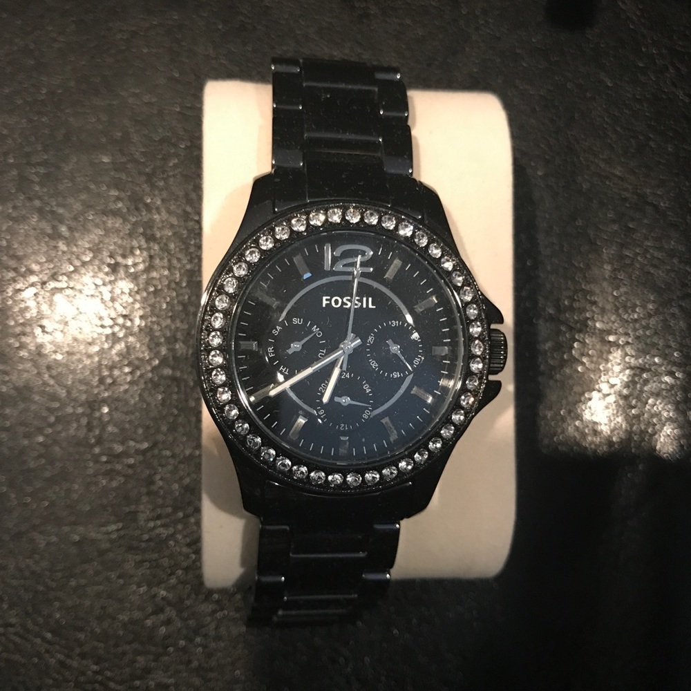 Black Fossil Watch - Gem