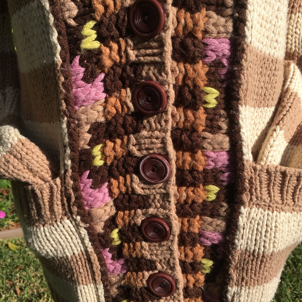 Anthropologie Sparrow Hopi Basket Sweater Cardigan - Gem