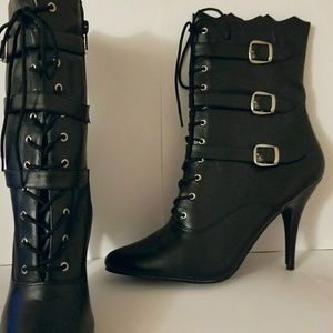 Pleaser | Shoes | Pleaser Black Leather Boots | Poshmark