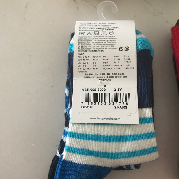 Happy Socks | Accessories | Happy Socks 2 Pair 23 Years Nwt | Poshmark