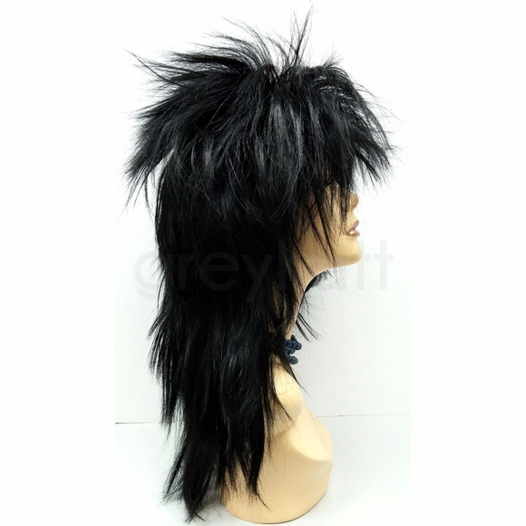 Accessories | Black Long Layered Spiked Punk Rock Wig | Poshmark