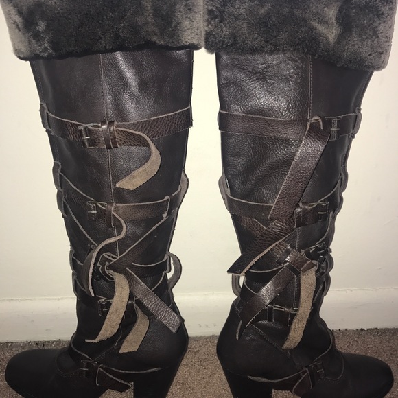 Bertie | Shoes | Bertie Of London Brown Leather Knee High Boots 39 ...