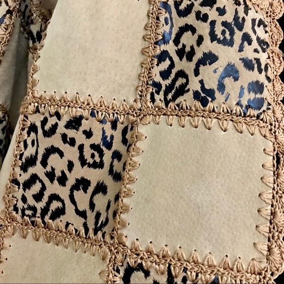 Vintage | Jackets & Coats | Vintage 8s Patchwork Leather Leopard Smh ...