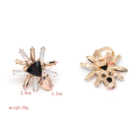 Jewelry | Vintage Metallic Gold Crystal Statement Ring | Poshmark