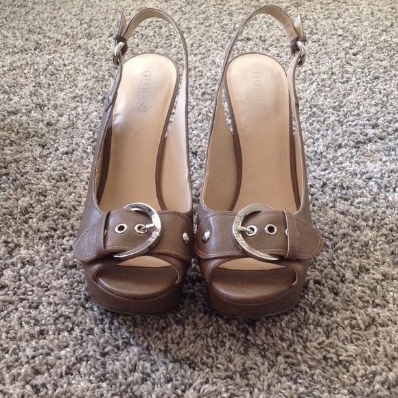 Guess | Shoes | Guess Size M Tan Platforms | Poshmark