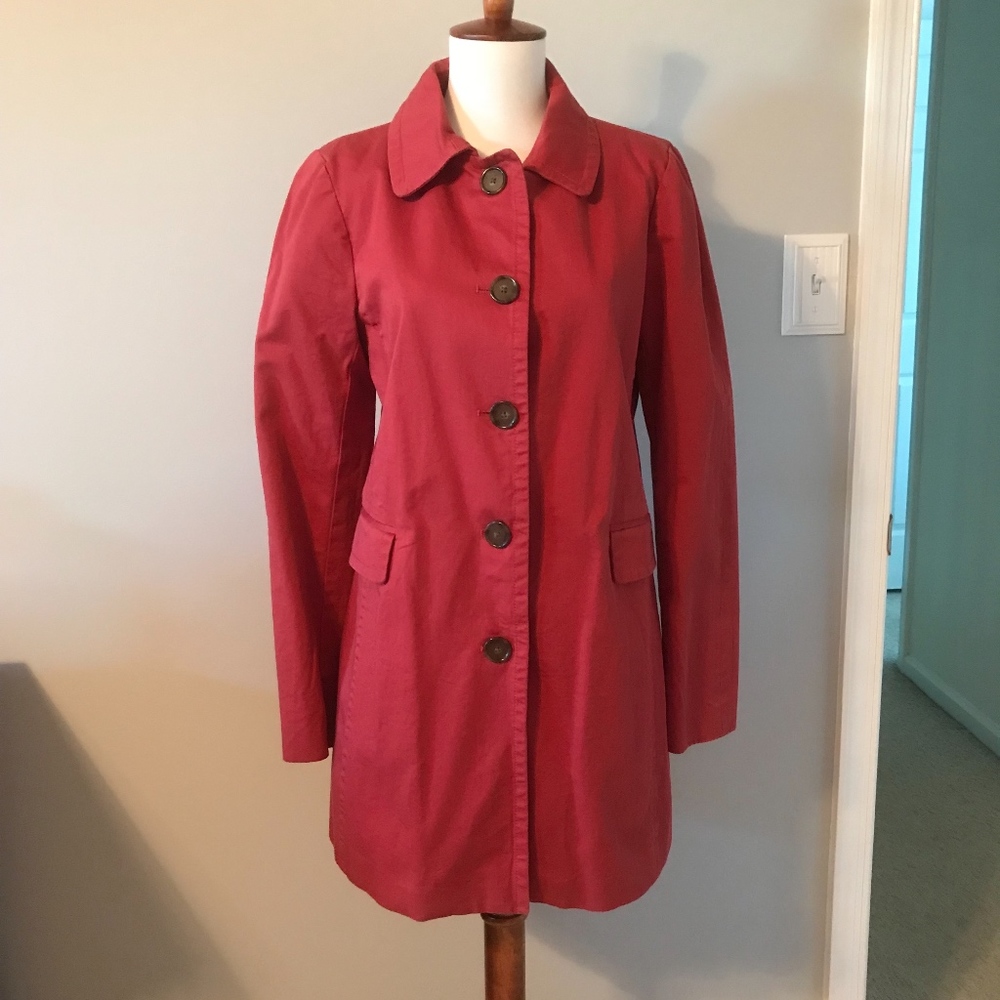 Loft Red Trench Coat - Gem