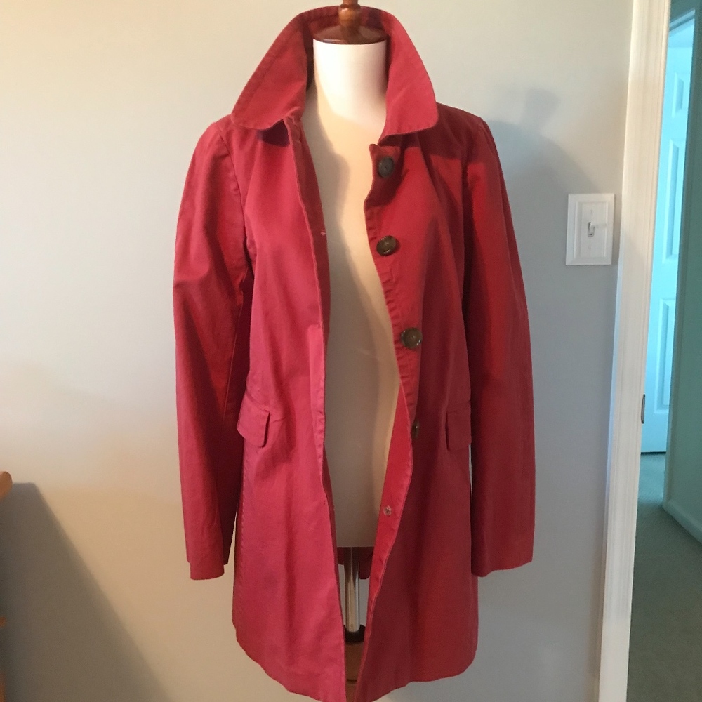 Loft Red Trench Coat - Gem
