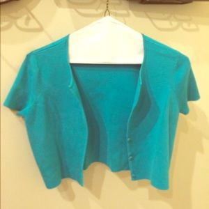 Ann Taylor | Sweaters | Ann Taylor Xs Turquoise Shrug | Poshmark