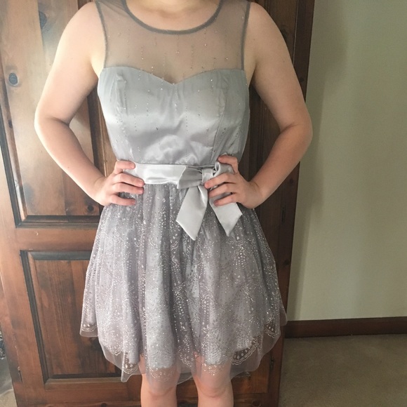 Deb | Dresses | Silver Dress Can Be Used For Any Event | Poshmark