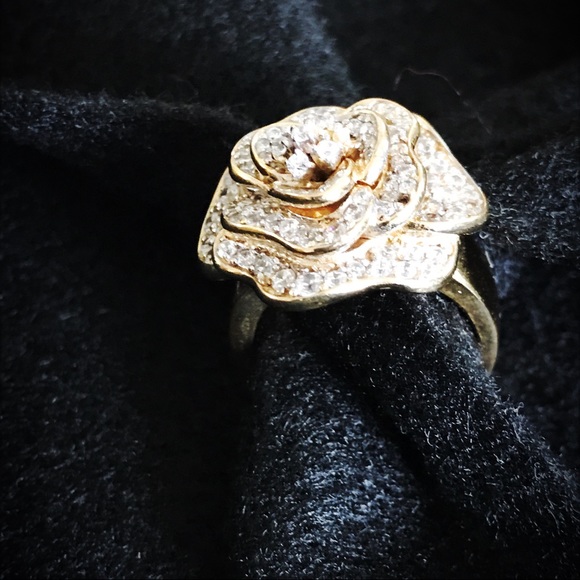Technibond | Jewelry | Gold Tone Cubic Zirconia Technibond Ring | Poshmark