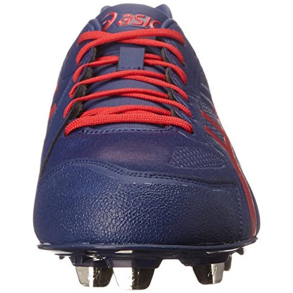 Asics | Shoes | Asics Base Burner Blue Faux Leather Cleats Shoe 3 ...