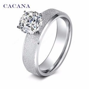 Sollyx Jewelers | Jewelry | Cacana Cubic Zirconia Stainless Steel Ring ...