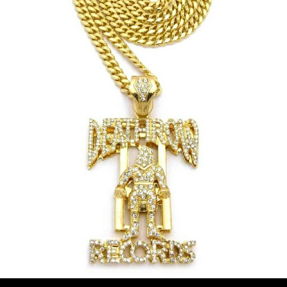 Accessories | 14k Gold Plated Iced Out Death Row Chain | Poshmark