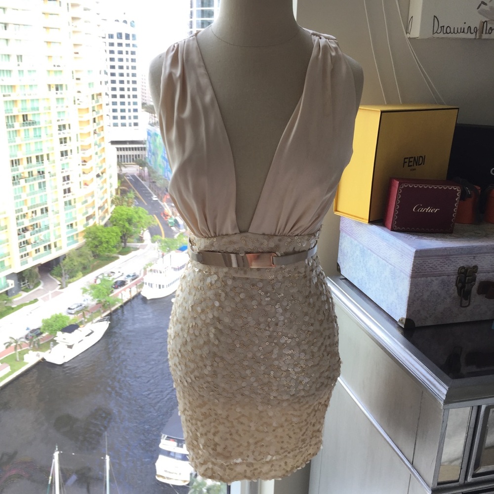 Bebe Sequin Dress - Gem