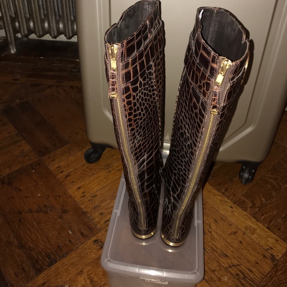 Tory Burch | Shoes | Tory Burch Croc Skin Boots | Poshmark