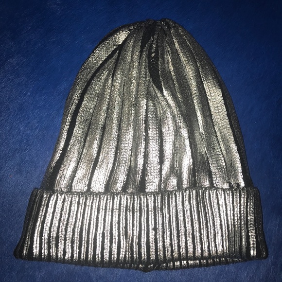 Accessories | Silver Metallic Beanies | Poshmark