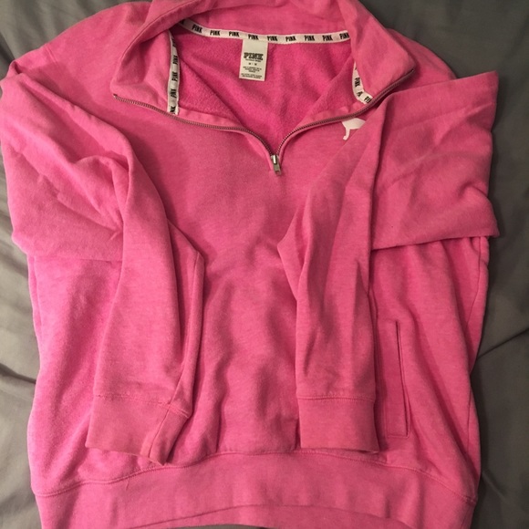PINK Victoria's Secret | Jackets & Coats | Pink Half Zip | Poshmark