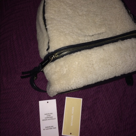 KORS Michael Kors | Bags | Michael Kors Rhea Small Shearlingleather ...