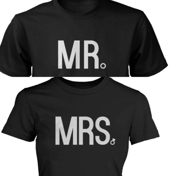 Tops | Mr Mrs Matching Couples Tshirt Nwt | Poshmark