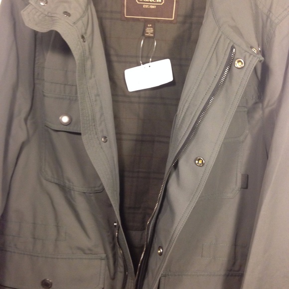 Coach | Jackets & Coats | Coach Nylon Zip Down Hidden Hooded Field ...