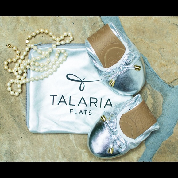 Shoes | Talaria Ballerina Silver Flats Size 7 | Poshmark