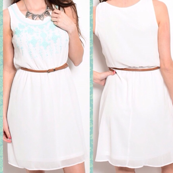 Superb | Dresses | New Womens Superb Belted Embroidered Sleeveless ...