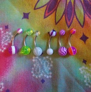 Jewelry | Set Of 6 Belly Button Rings | Poshmark