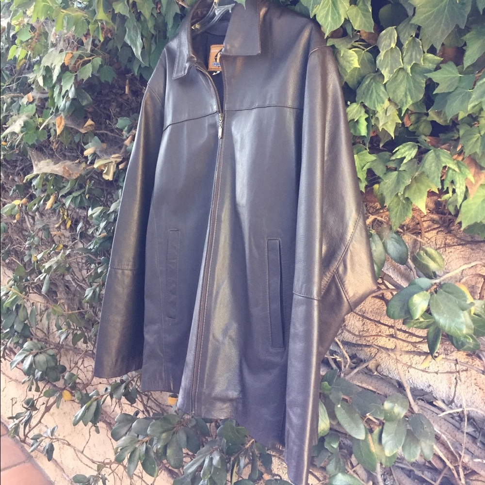 Rare Cia Do Couro Genuine Leather Jacket In Brown - Gem