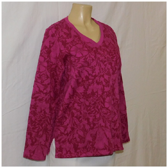Laura Scott | Tops | Laura Scott Floral Fleece Size Medium | Poshmark