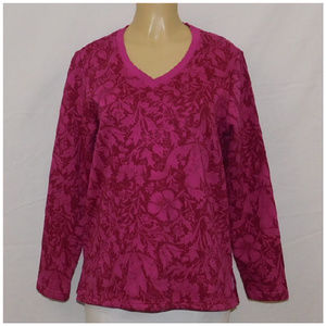 Laura Scott | Tops | Laura Scott Floral Fleece Size Medium | Poshmark